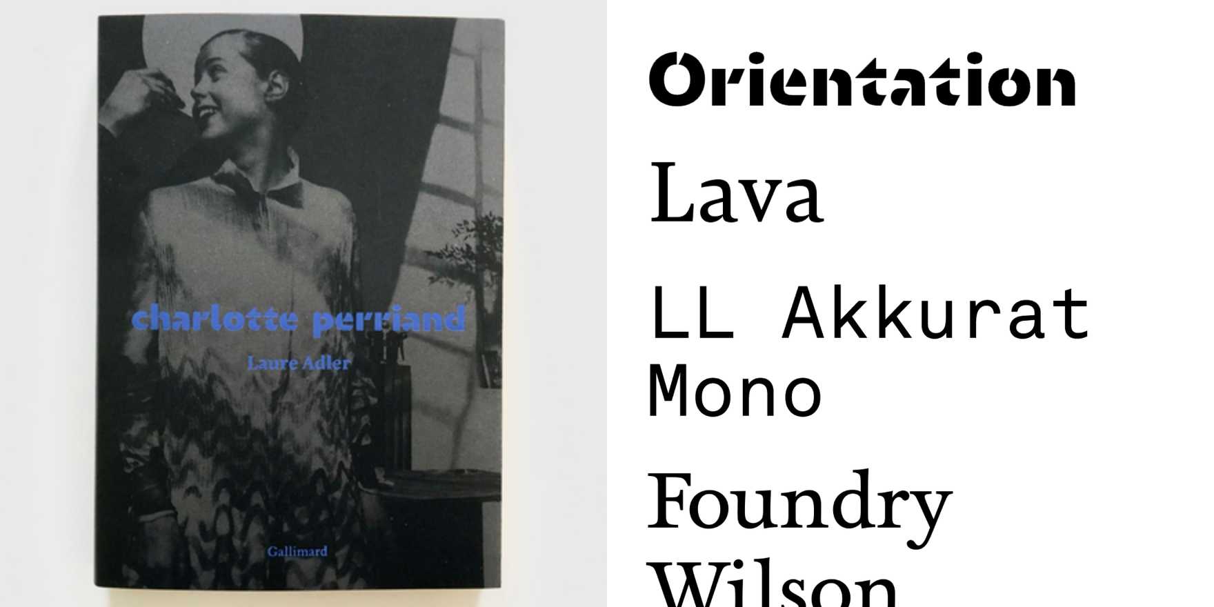 Charlotte Perriand by Laure Adler (Gallimard) - Fonts In Use