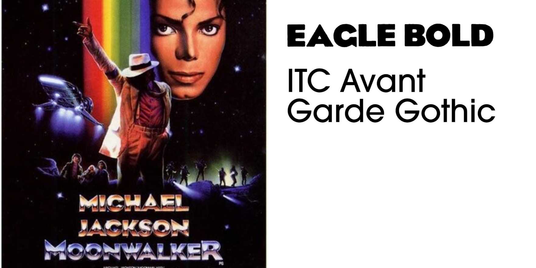 Moonwalker movie poster - Fonts In Use