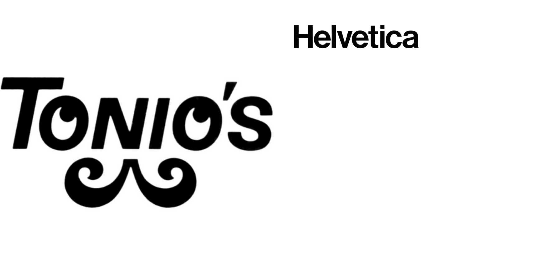 Tonio’s logo - Fonts In Use