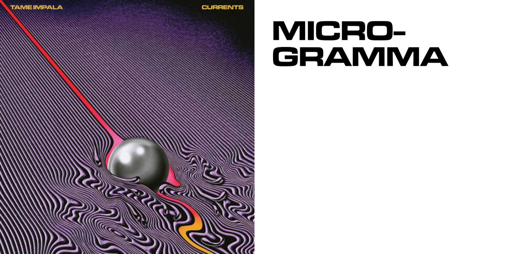 Tame Impala – Currents (and singles) album art - Fonts In Use