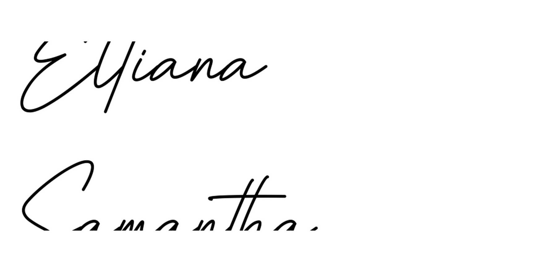 Elliana Samantha in use - Fonts In Use
