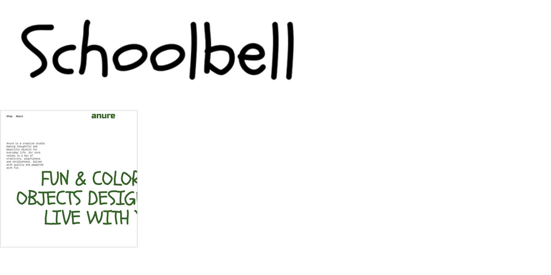Schoolbell in use - Fonts In Use