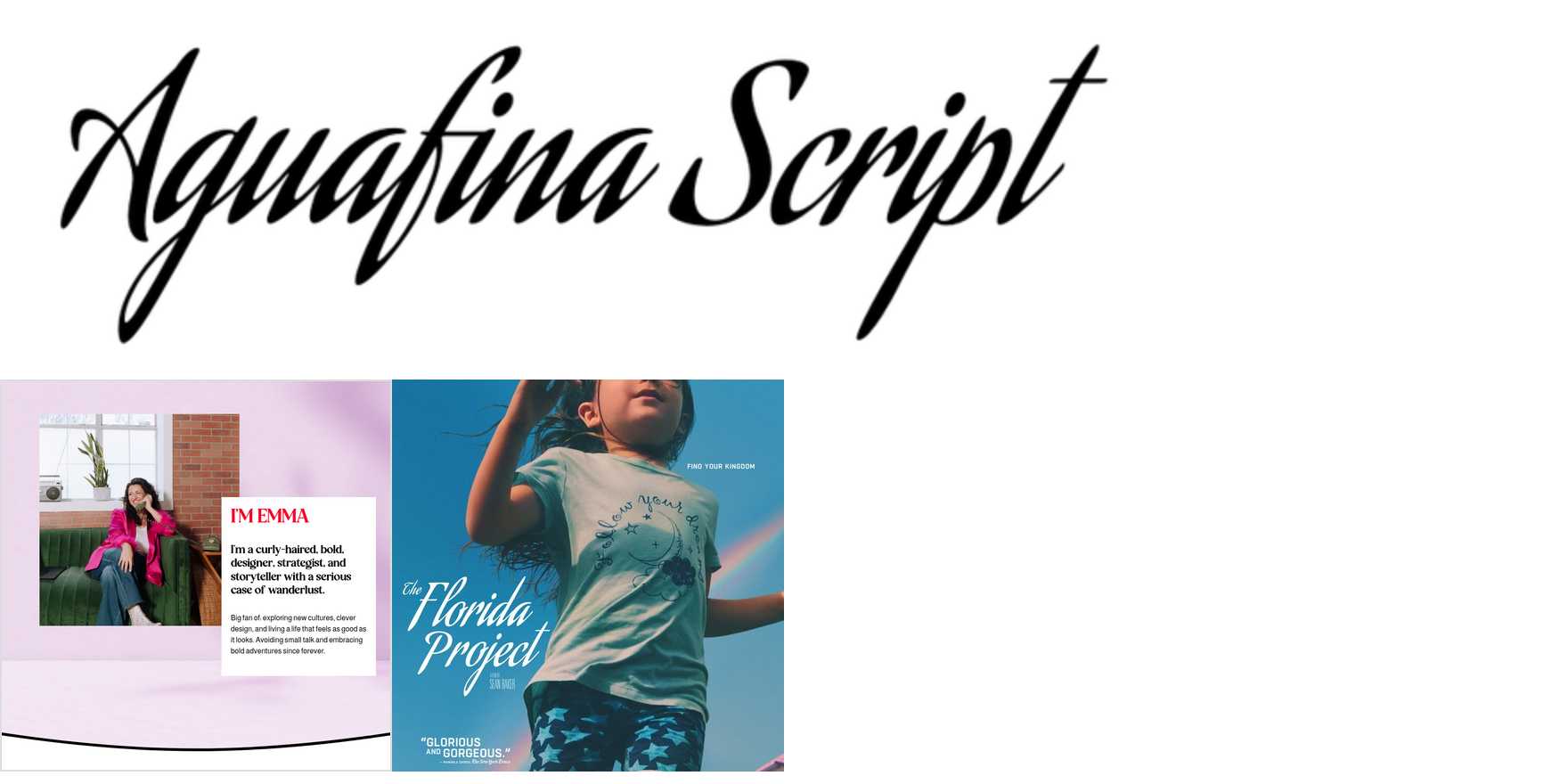 Aguafina Script in use - Fonts In Use