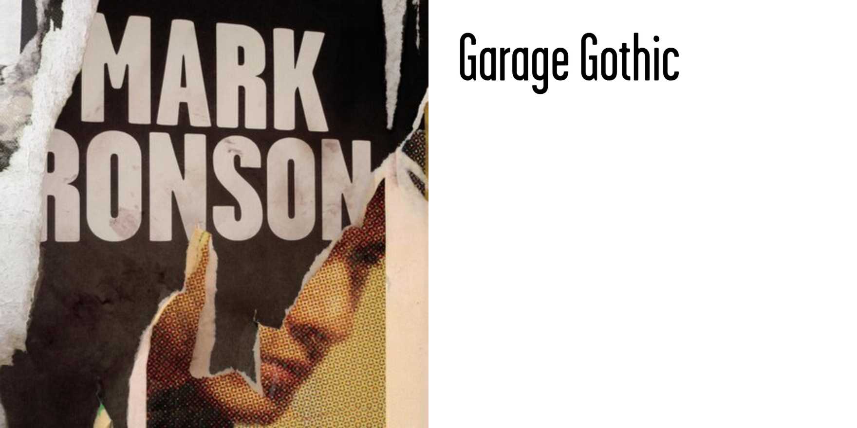 Mark Ronson – Version album art & marketing - Fonts In Use