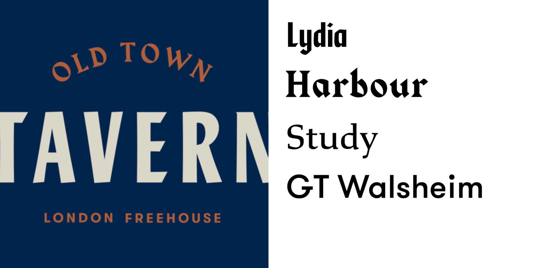 Old Town Tavern - Fonts In Use