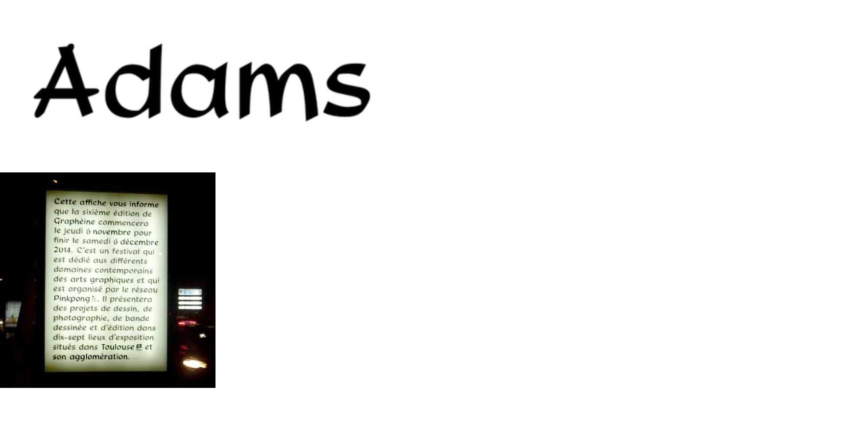 Adams in use - Fonts In Use