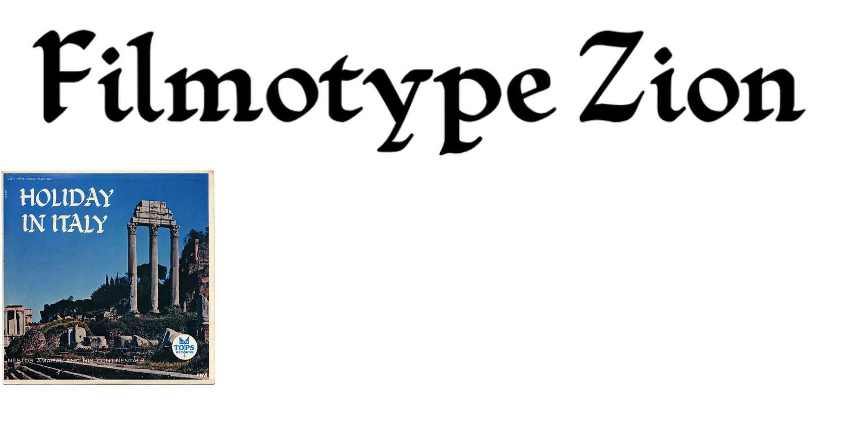 Filmotype Zion in use - Fonts In Use