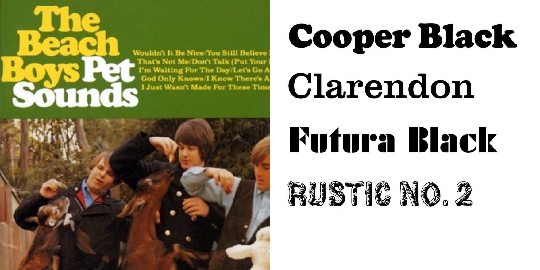 The Beach Boys Pet Sounds album cover - Fonts In Use