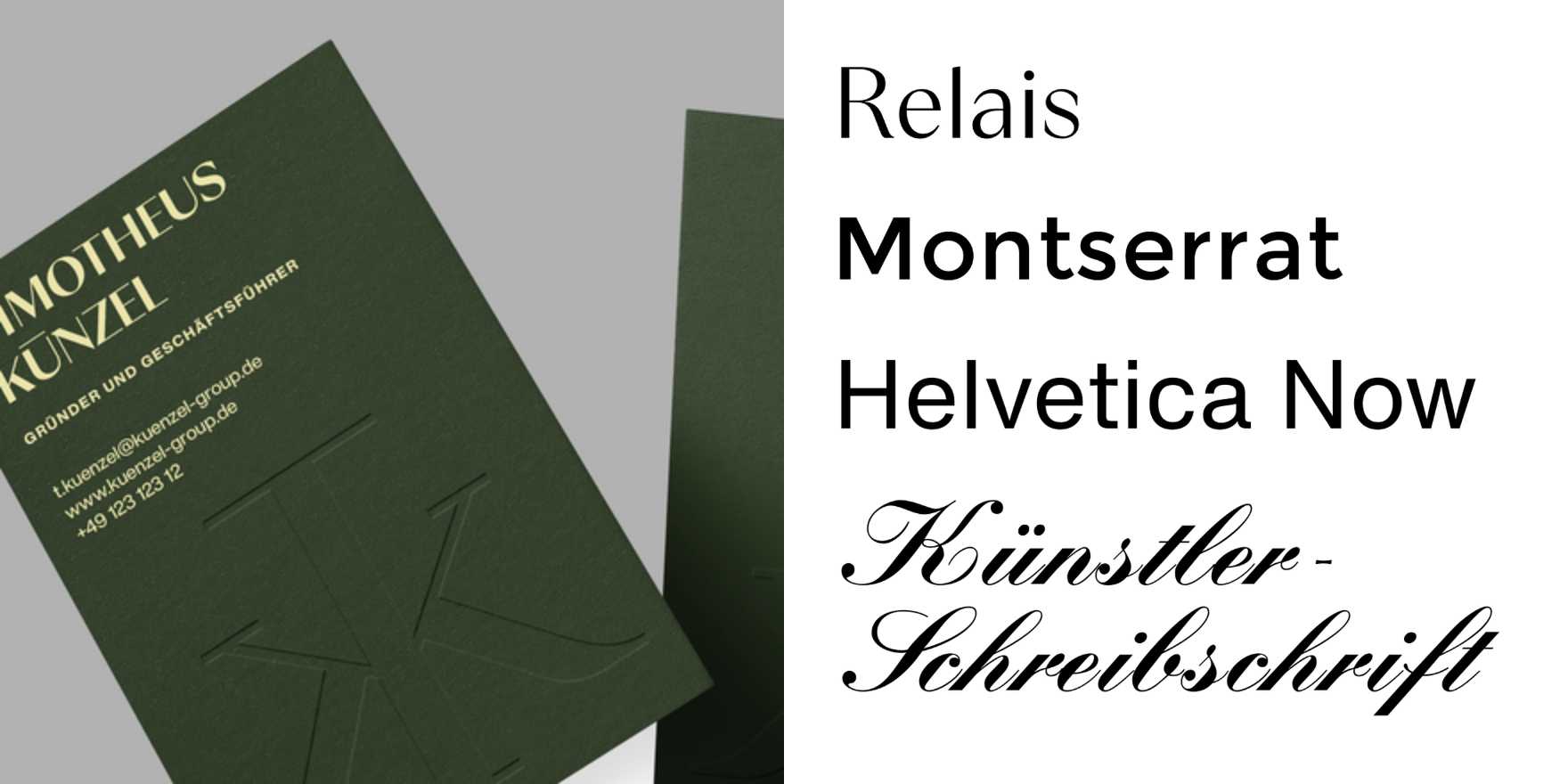 Künzel Group rebranding - Fonts In Use