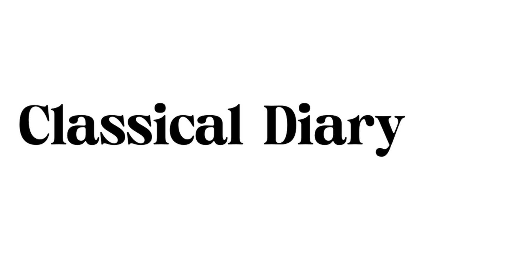 Classical Diary in use - Fonts In Use