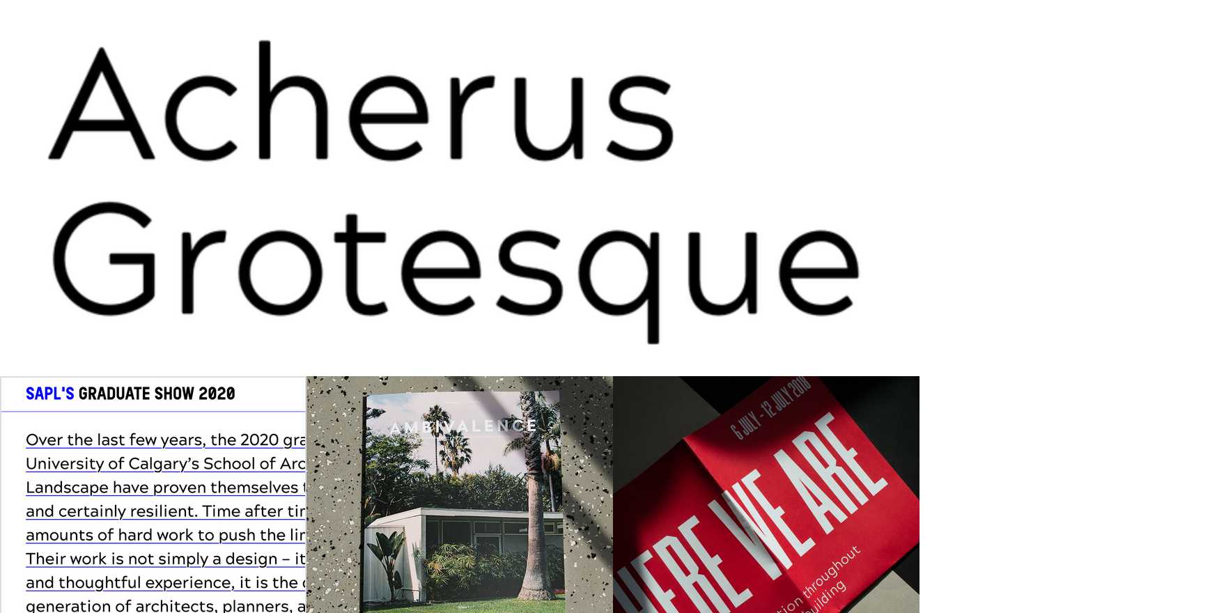 Acherus Grotesque in use - Fonts In Use