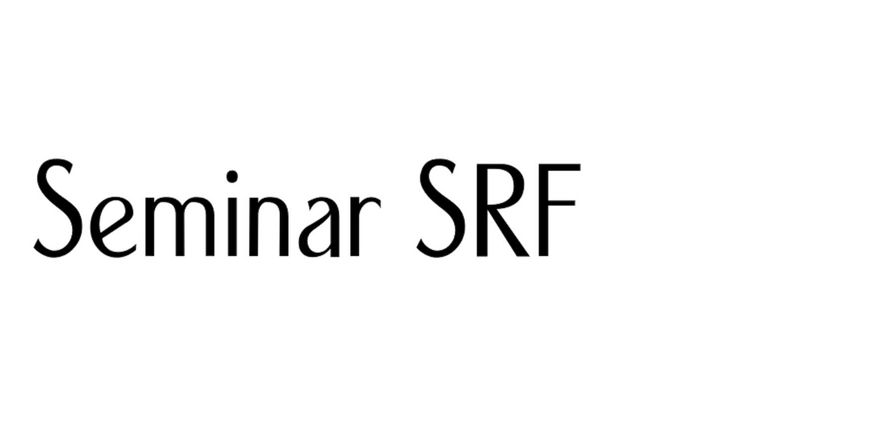 Seminar SRF in use - Fonts In Use