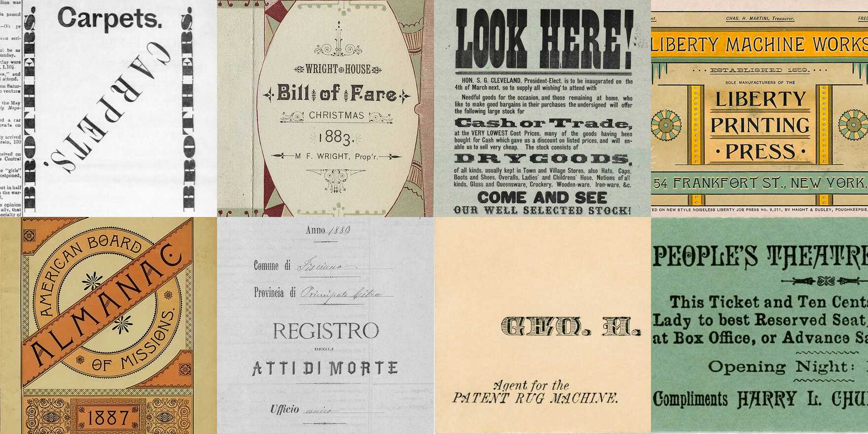 1880s - Fonts In Use