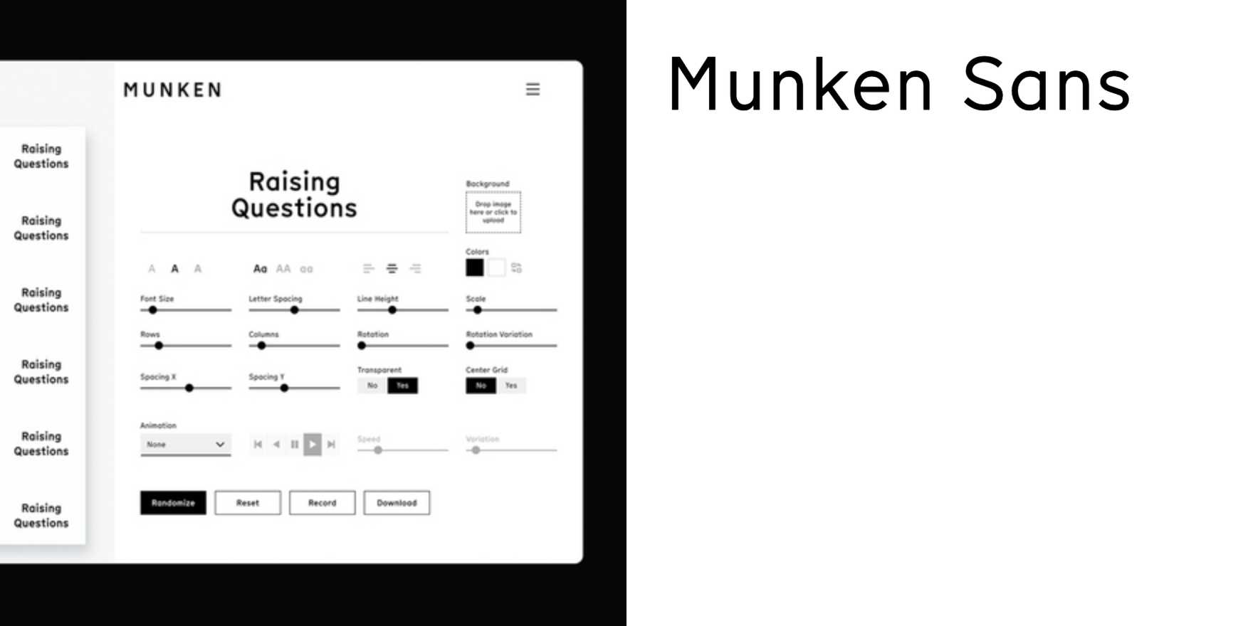 Munken Creator - Fonts In Use