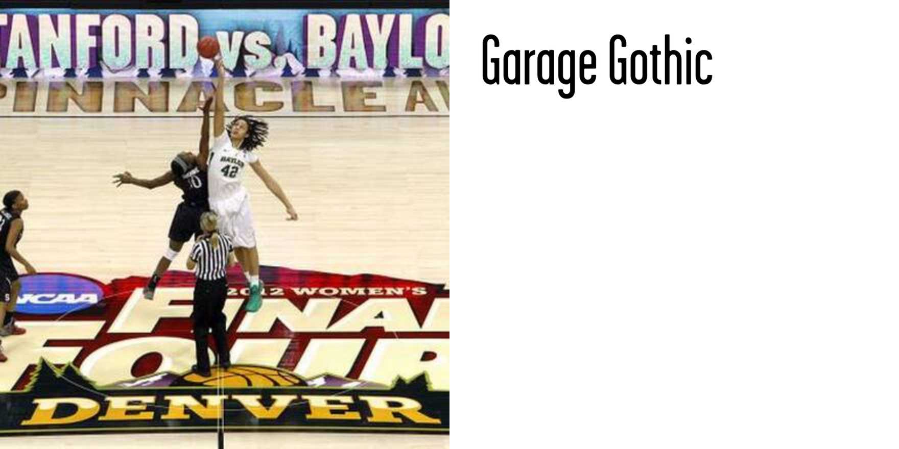 2012 Women’s NCAA Basketball Tournament graphic - Fonts In Use