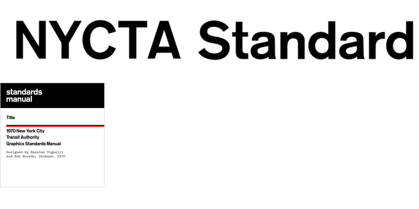 NYCTA Standard in use - Fonts In Use