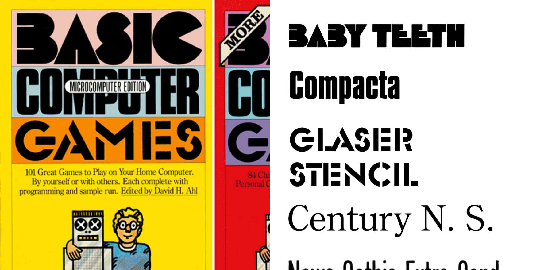 BASIC Computer Games: Microcomputer Edition - Fonts In Use