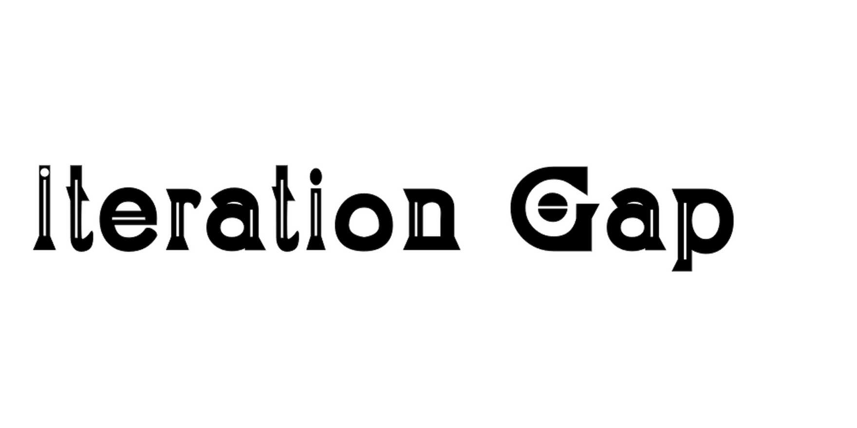 Iteration Gap in use - Fonts In Use