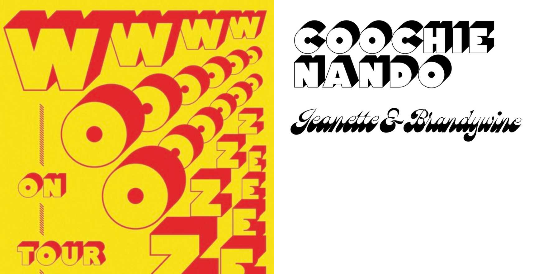 Wooze posters and album artwork (2019) - Fonts In Use