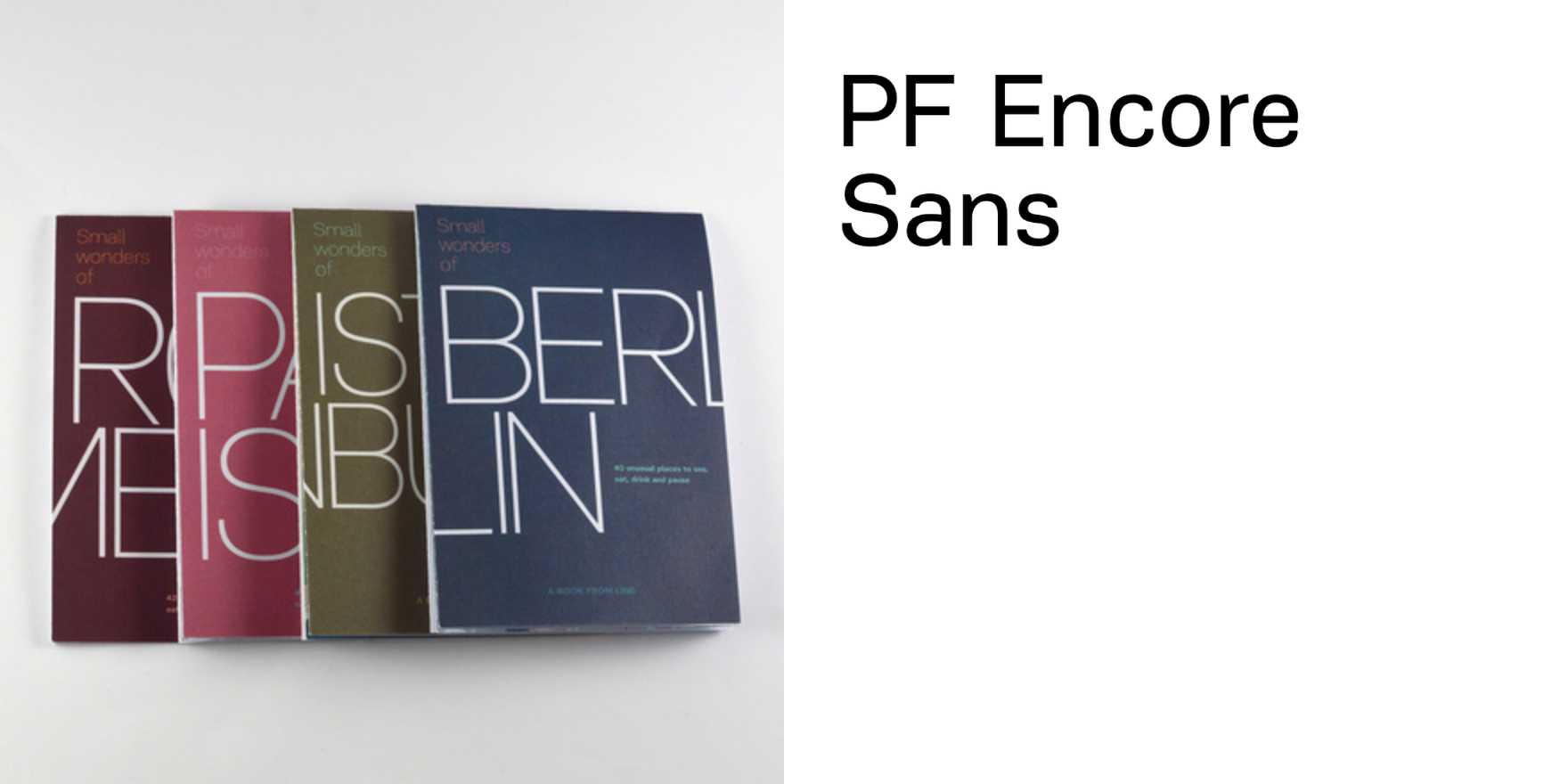 Small wonders of … city guides, Lind - Fonts In Use