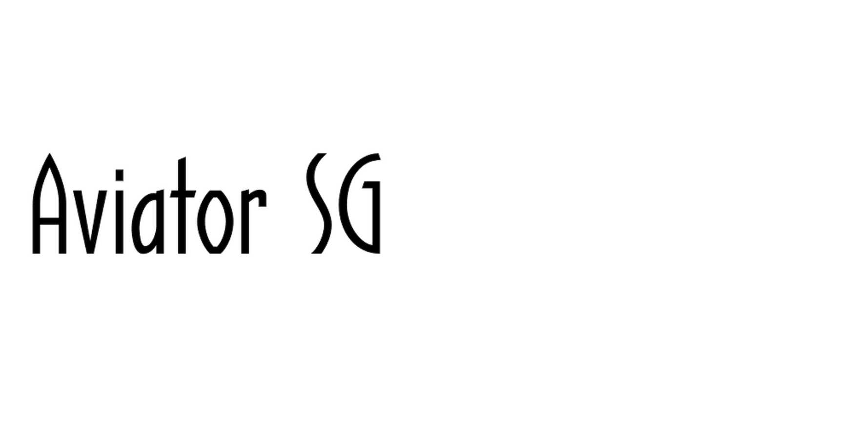 Aviator SG in use - Fonts In Use