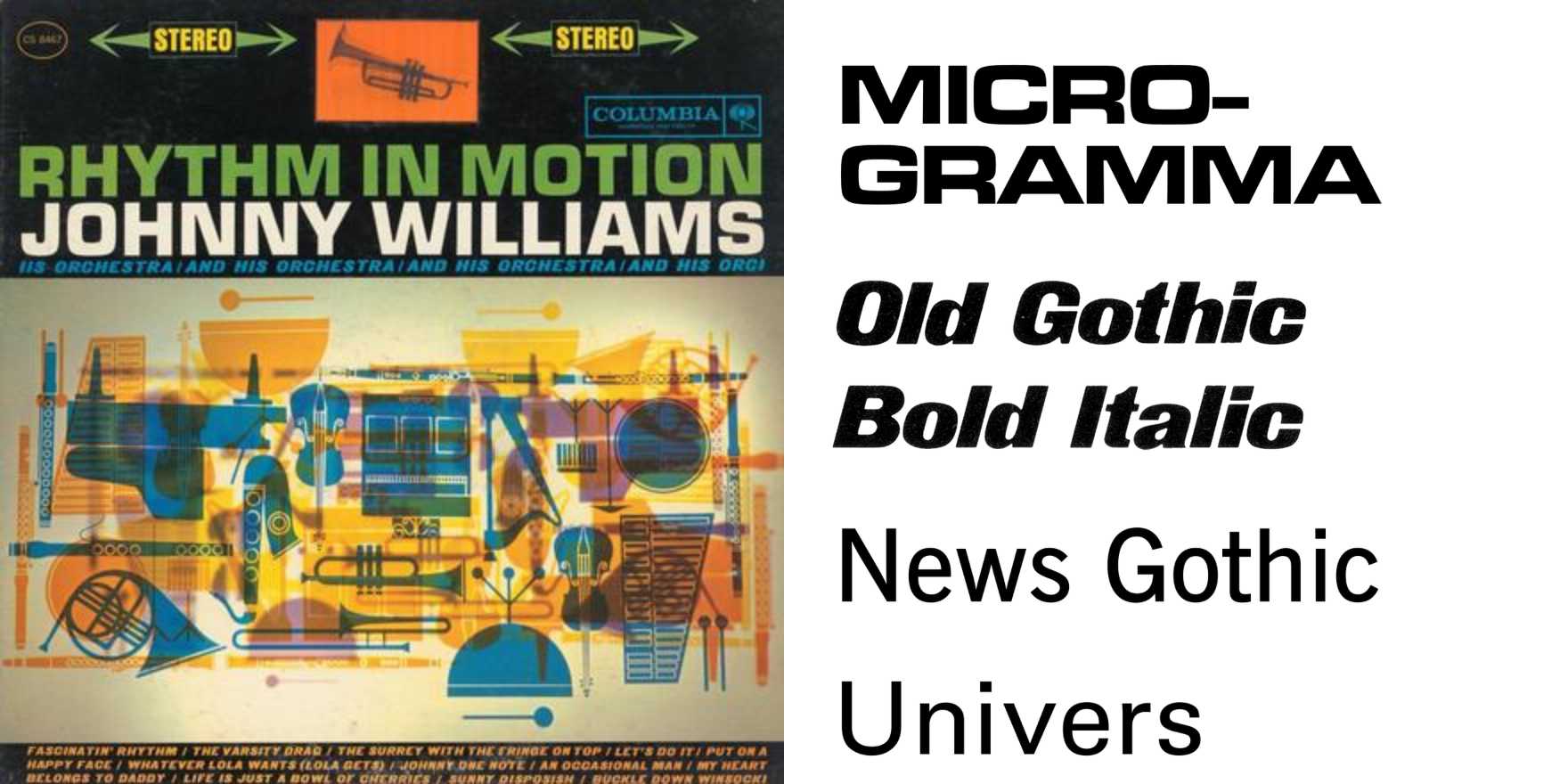 Johnny Williams and His Orchestra – Rhythm In Motion album art - Fonts ...