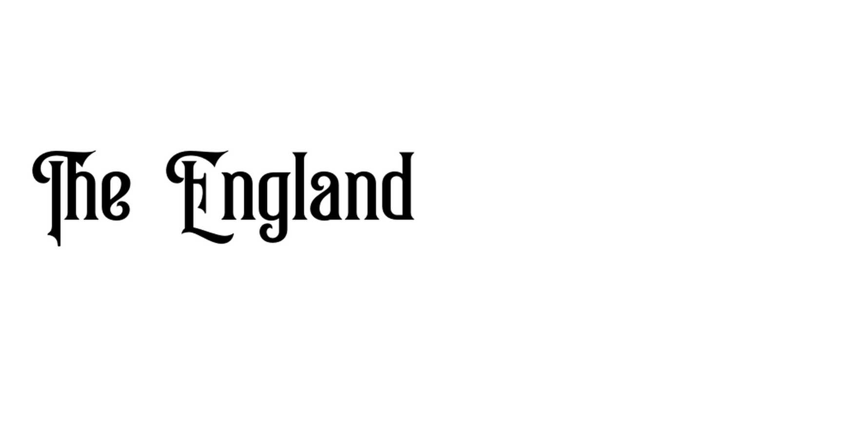 The England in use - Fonts In Use