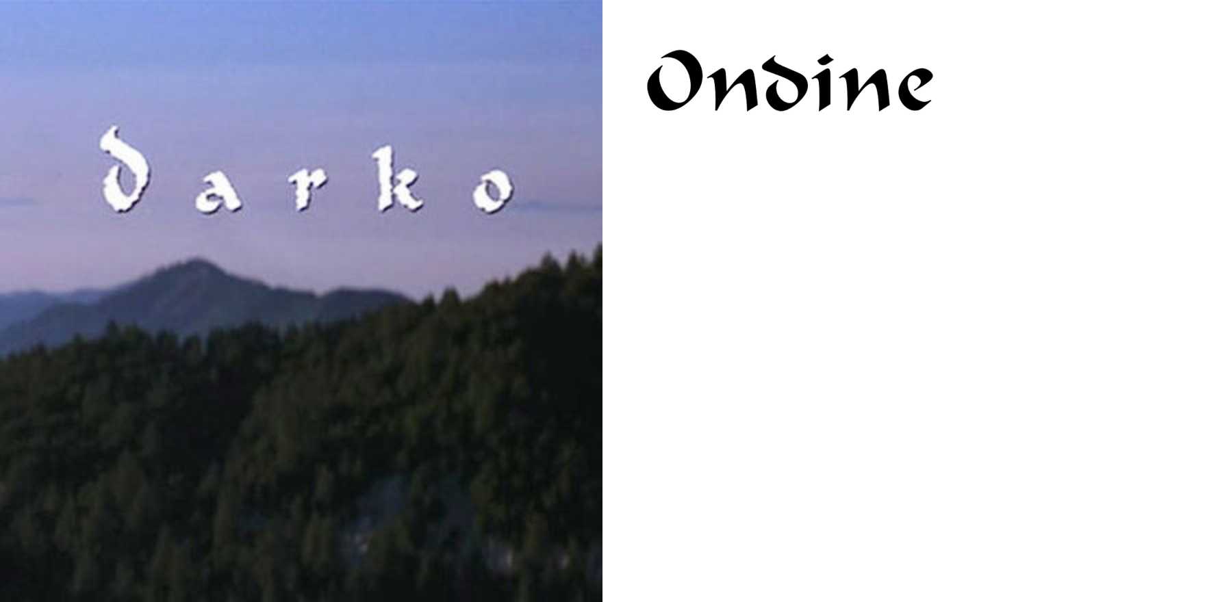 Donnie Darko title card - Fonts In Use