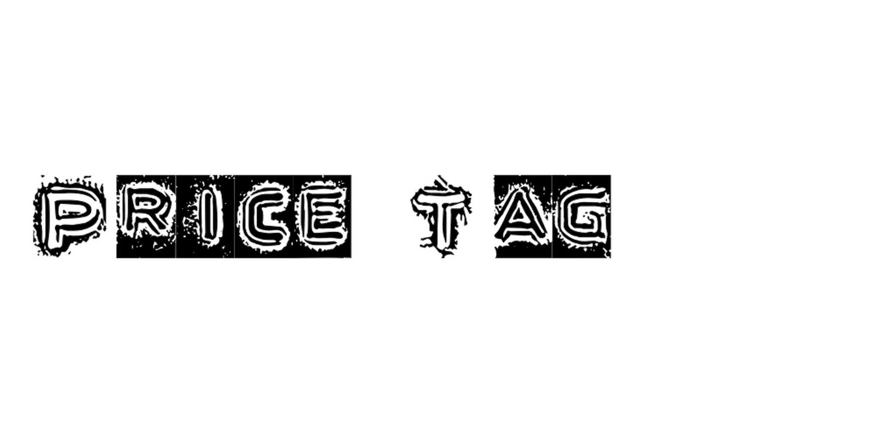 Price Tag in use - Fonts In Use