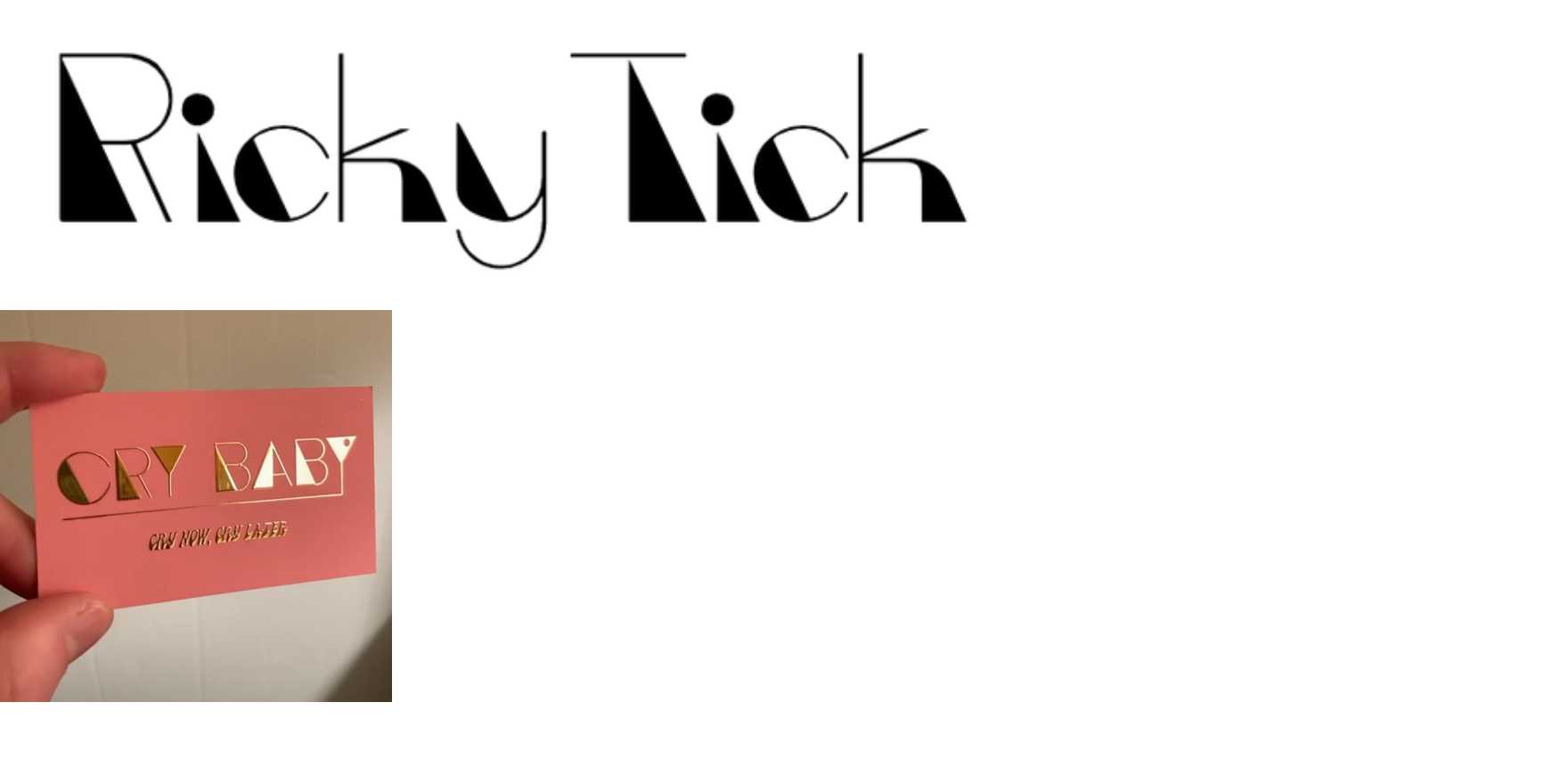 Ricky Tick in use - Fonts In Use