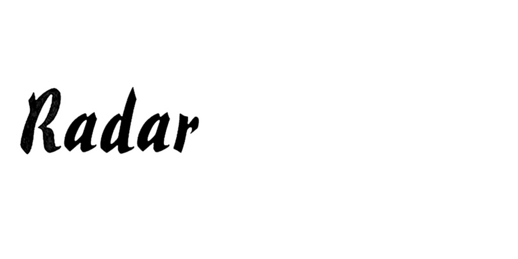 Radar in use - Fonts In Use