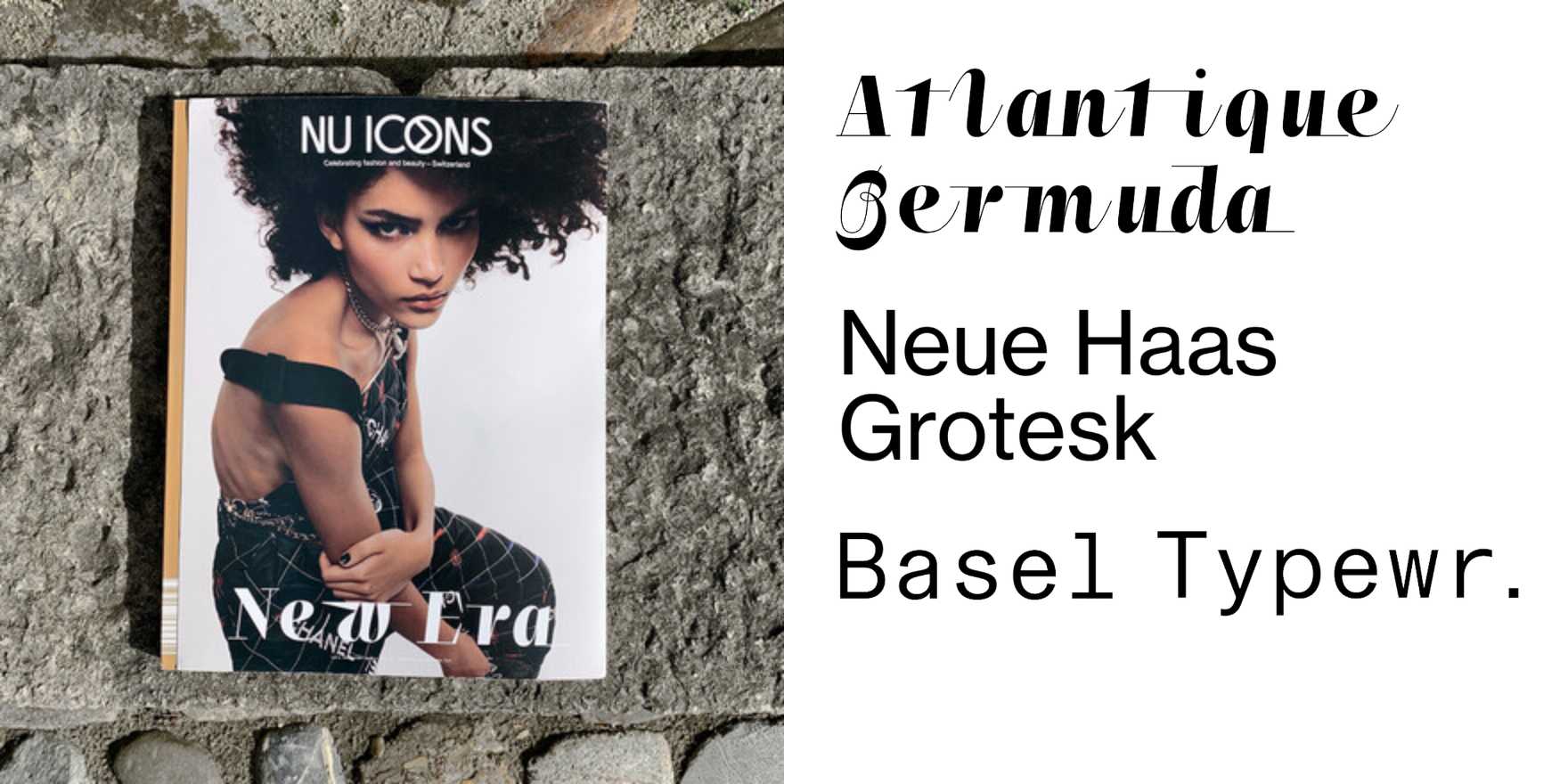 Nu Icons magazine redesign - Fonts In Use