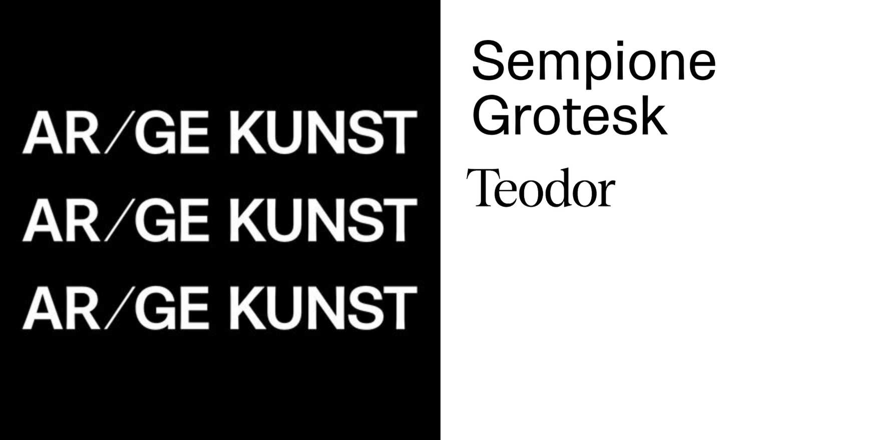 Ar/Ge Kunst - Fonts In Use