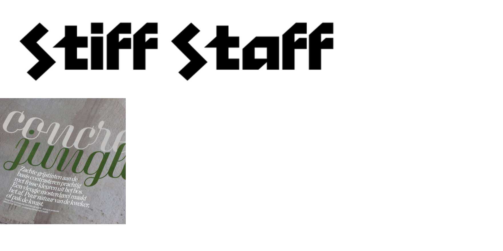 Stiff staff in use - Fonts In Use