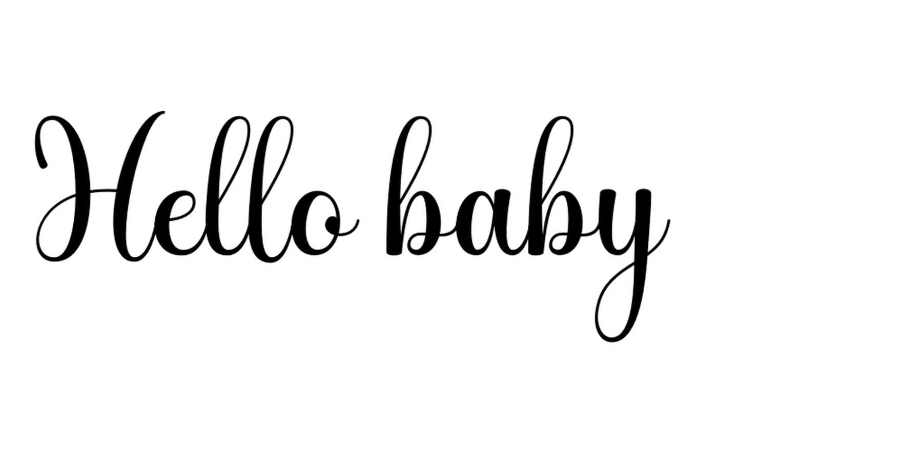 Hello baby in use - Fonts In Use