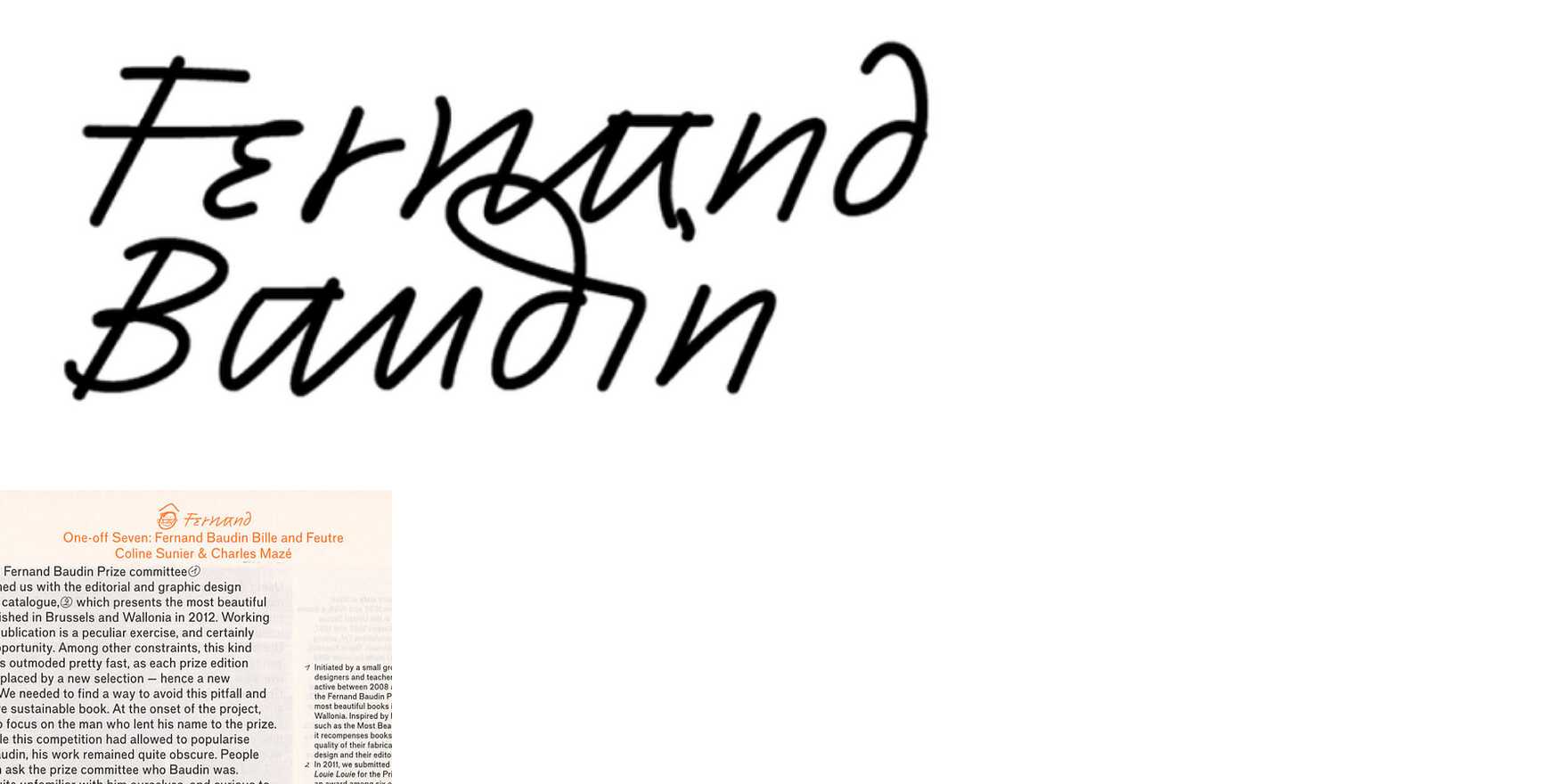 Fernand Baudin in use - Fonts In Use