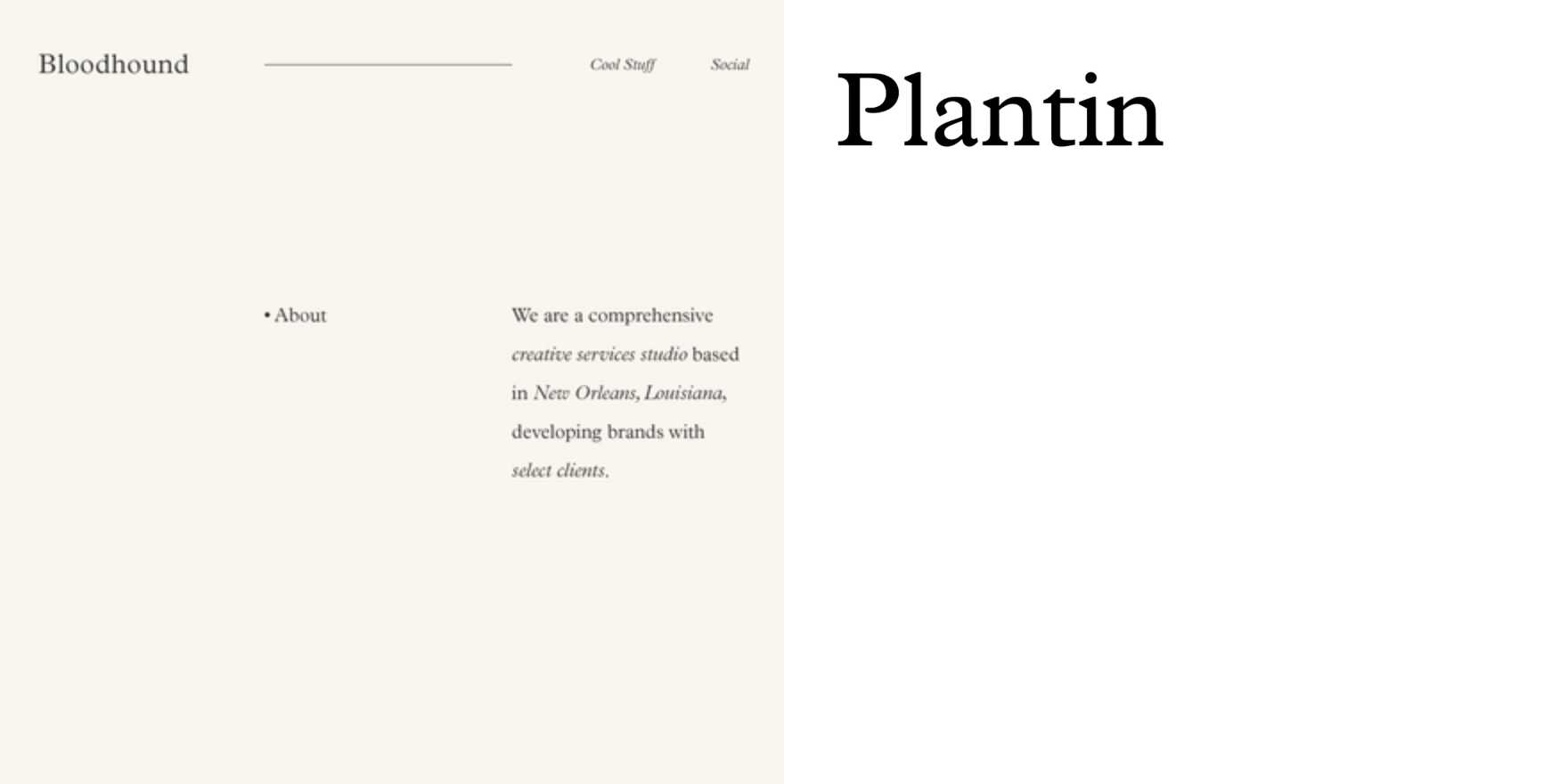 Bloodhound Studio - Fonts In Use