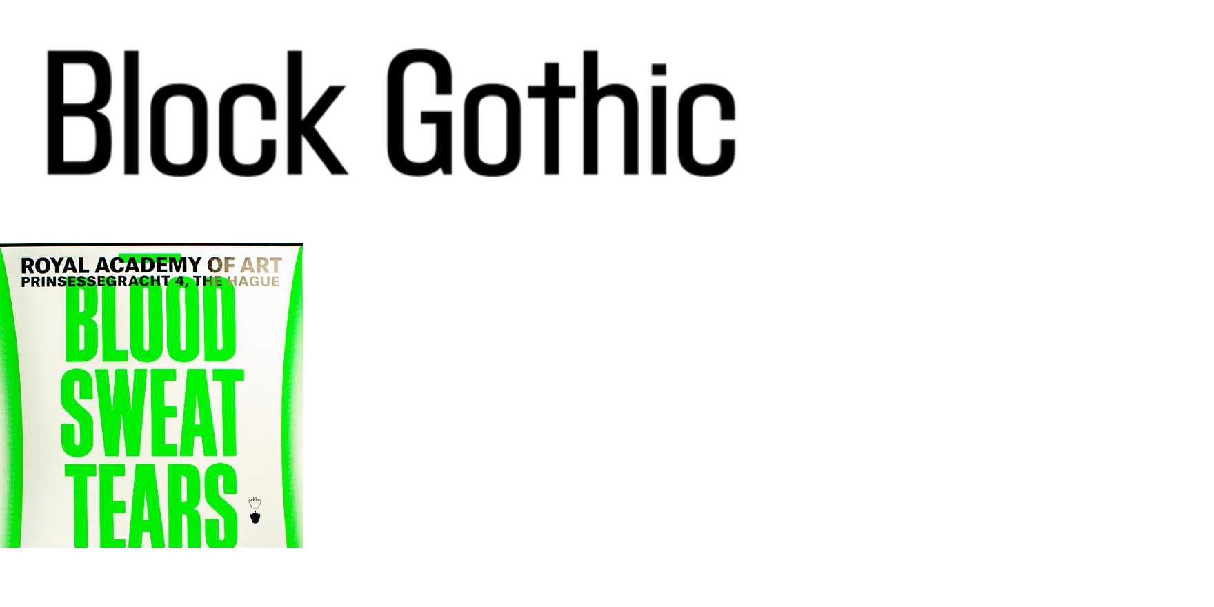 Block Gothic in use - Fonts In Use
