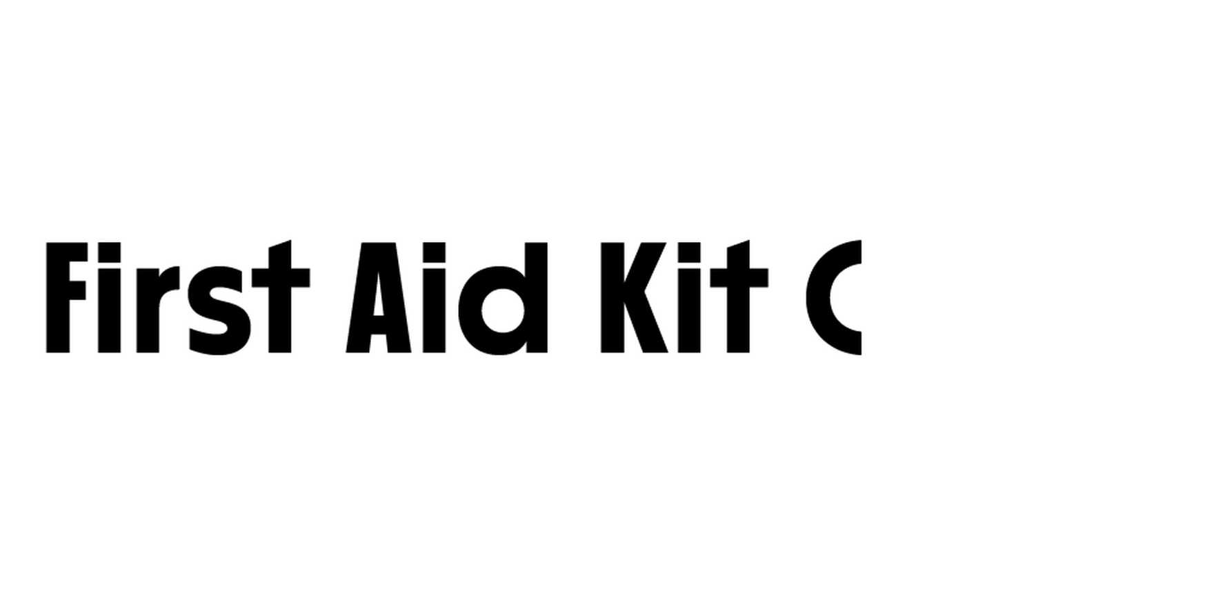 First Aid Kit C in use - Fonts In Use