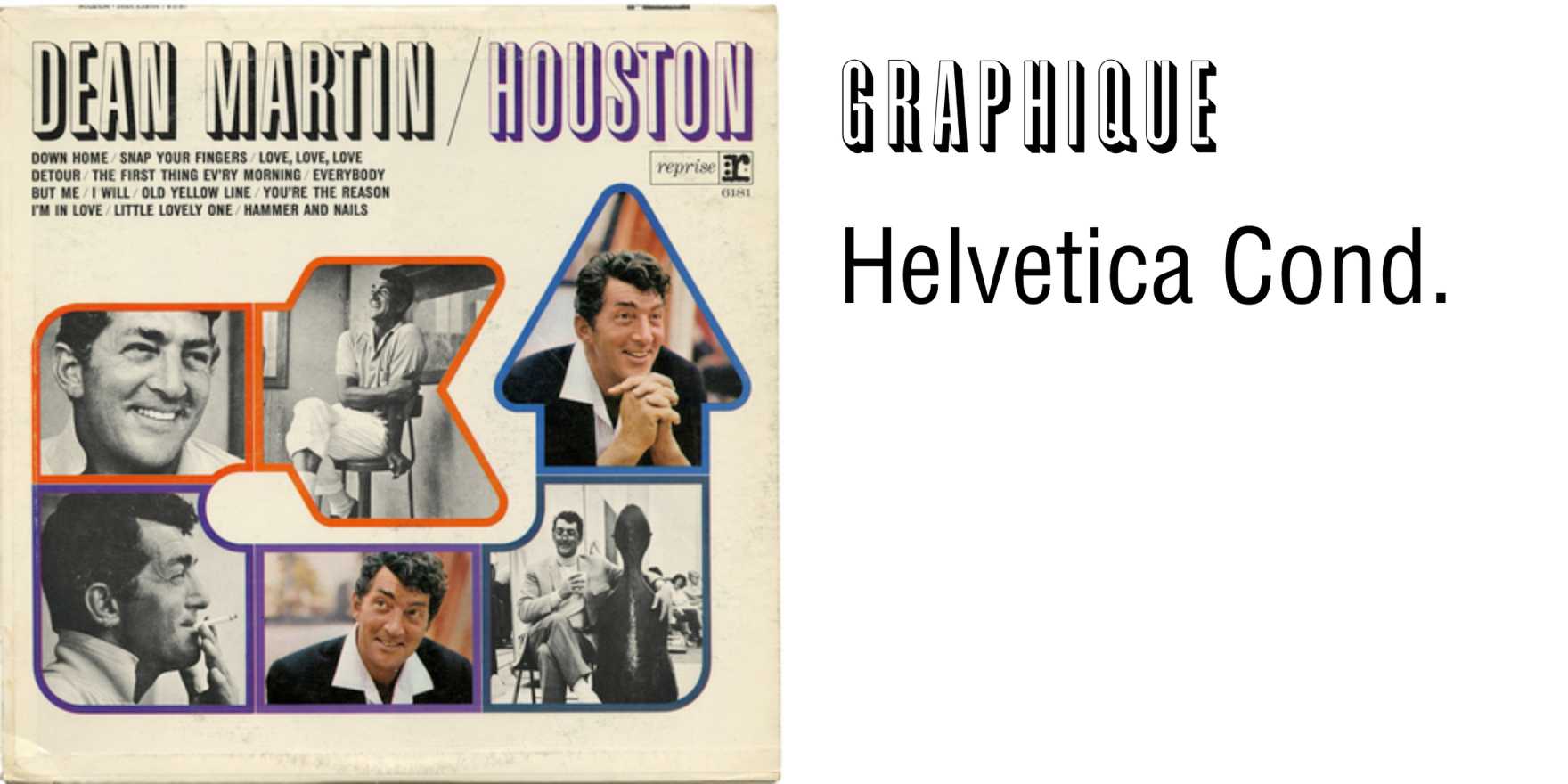 Dean Martin – Houston album art - Fonts In Use