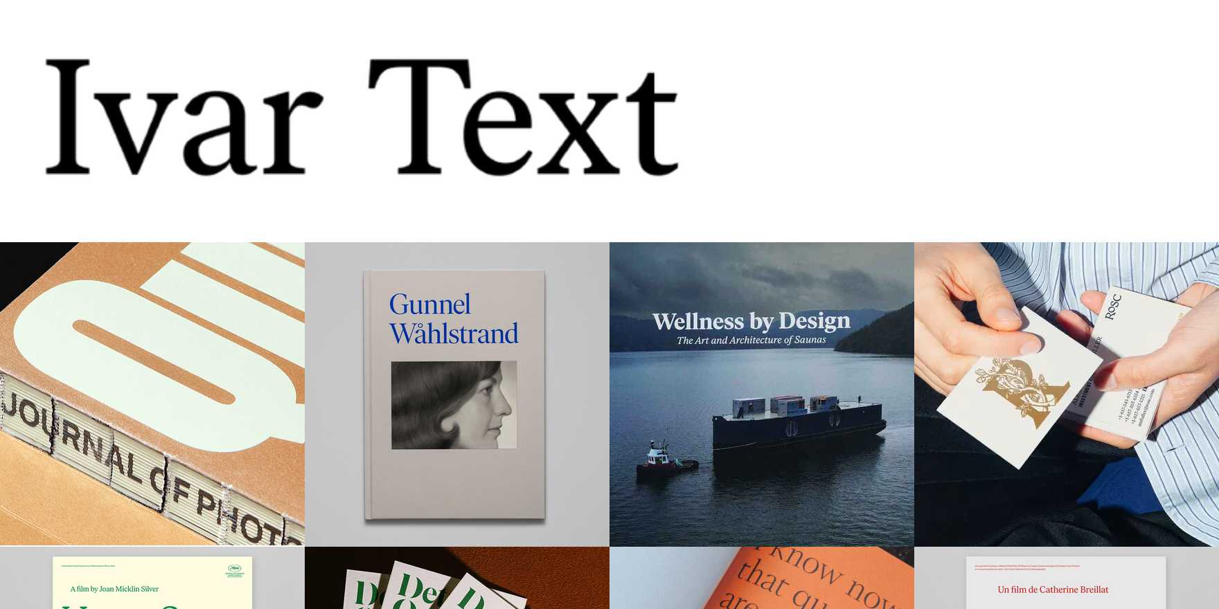 Ivar Text in use - Fonts In Use