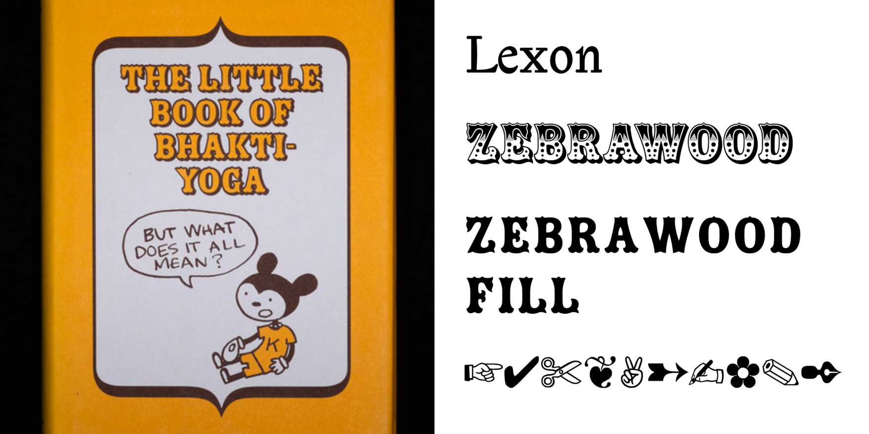 The Little Book of Bhakti-Yoga - Fonts In Use