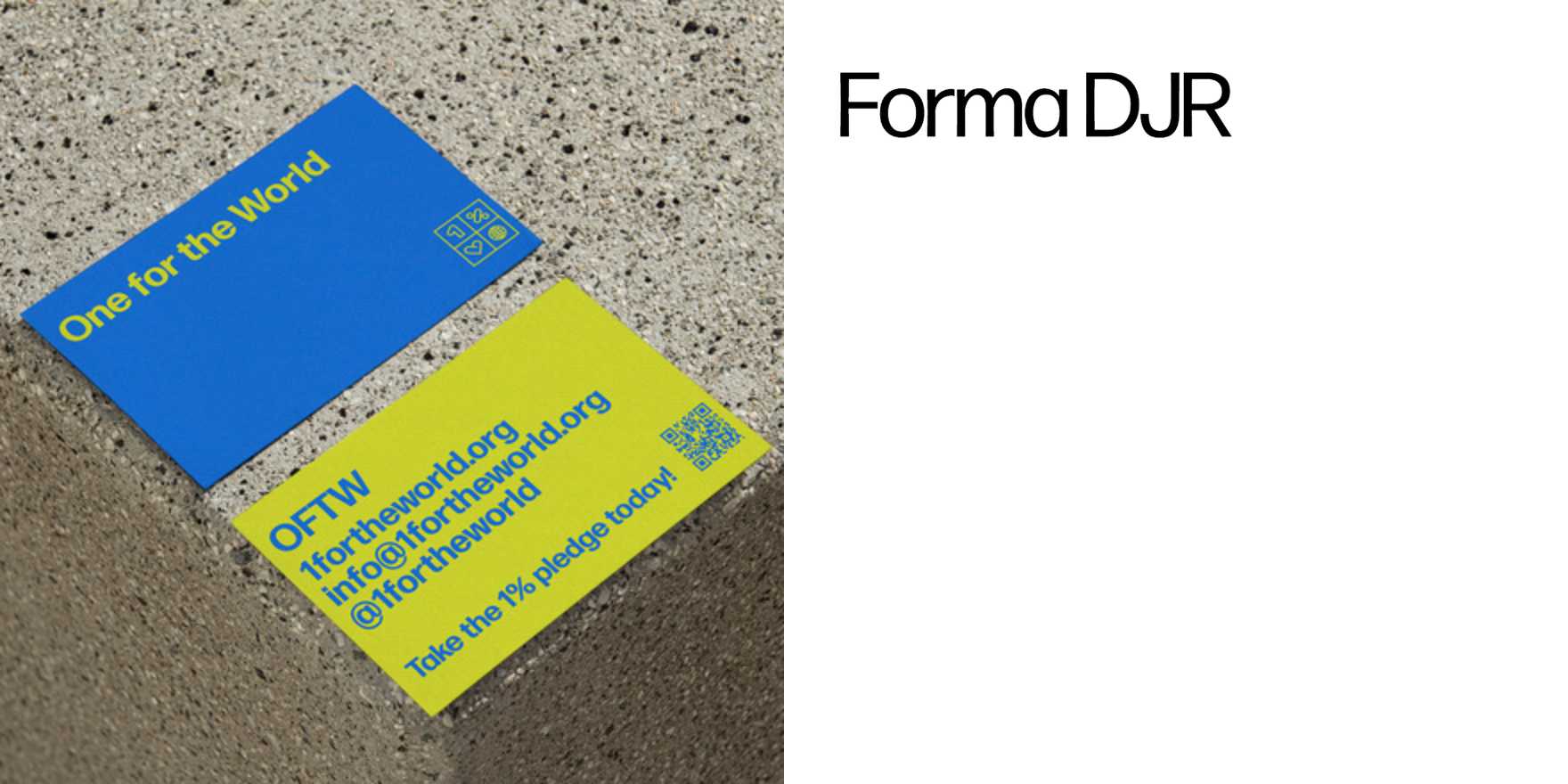 One for the World visual identity - Fonts In Use