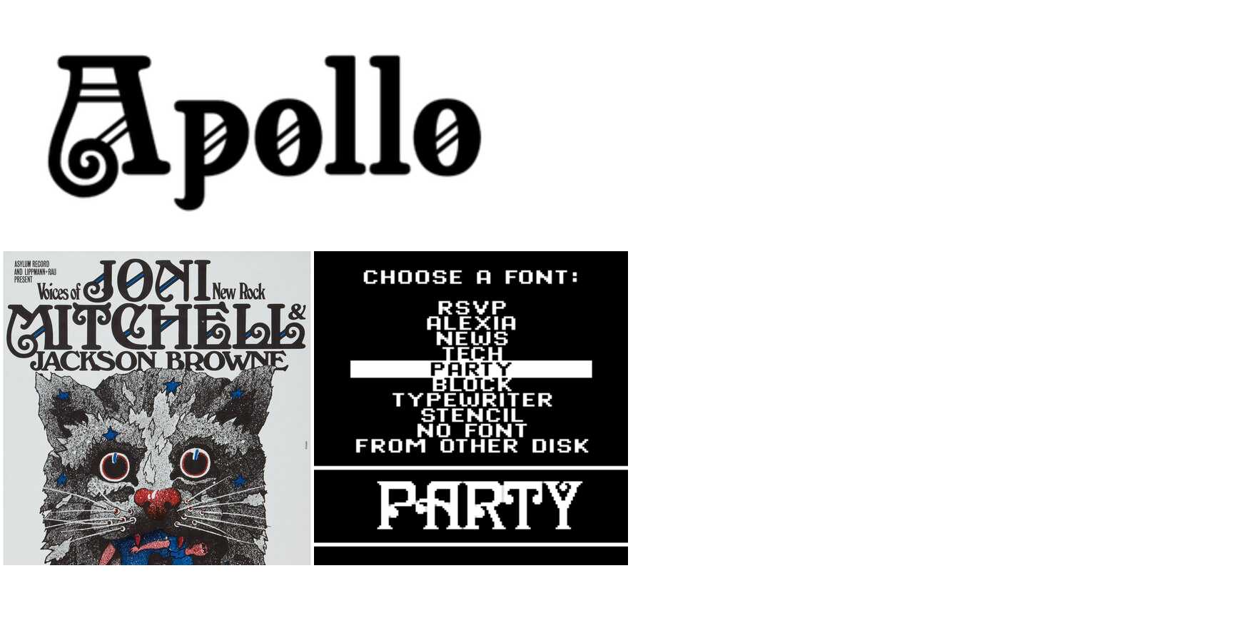 Apollo in use - Fonts In Use