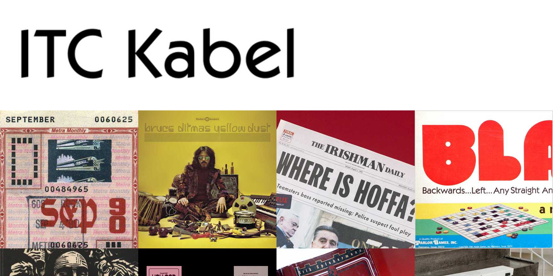 ITC Kabel in use - Fonts In Use