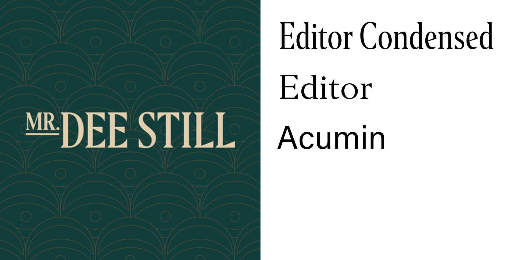 Mr. Dee Still - Fonts In Use