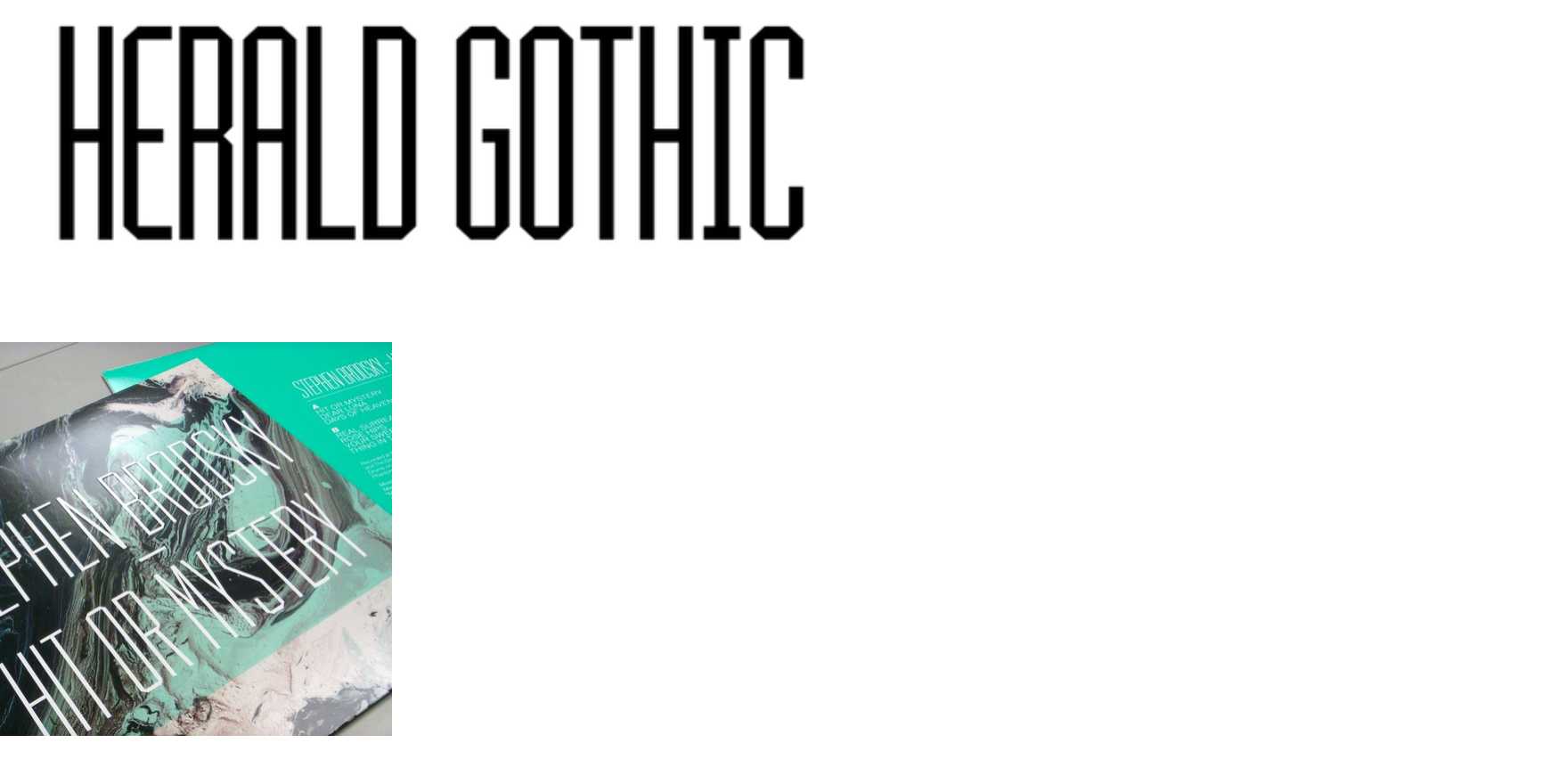 Herald Gothic in use - Fonts In Use