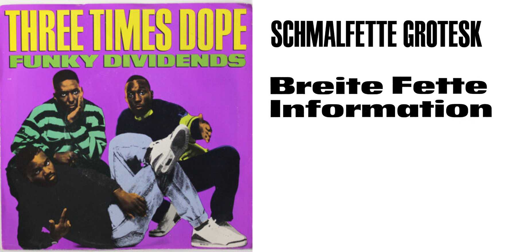 Three Times Dope – Funky Dividends album art - Fonts In Use