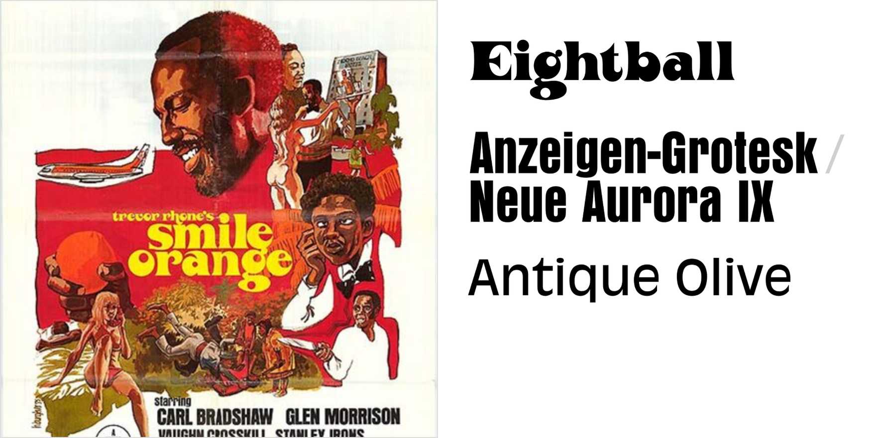 Smile Orange movie poster, titles, album art - Fonts In Use