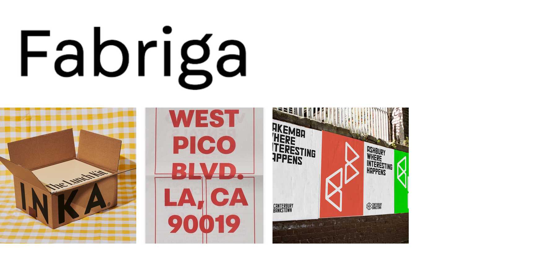 Fabriga in use - Fonts In Use